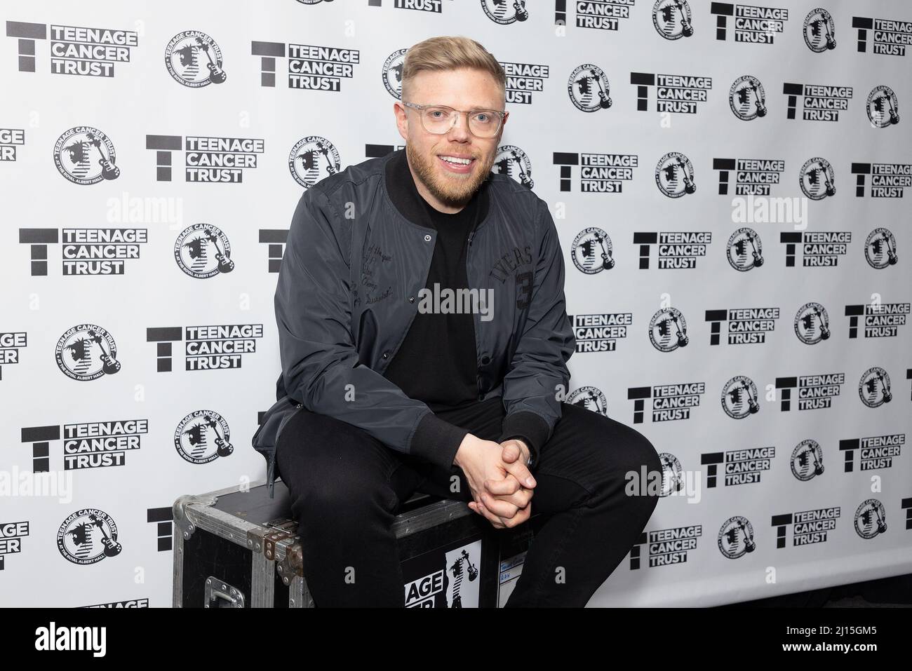 Rob Beckett poses backstage during the Teenage Cancer Trust Concert ...