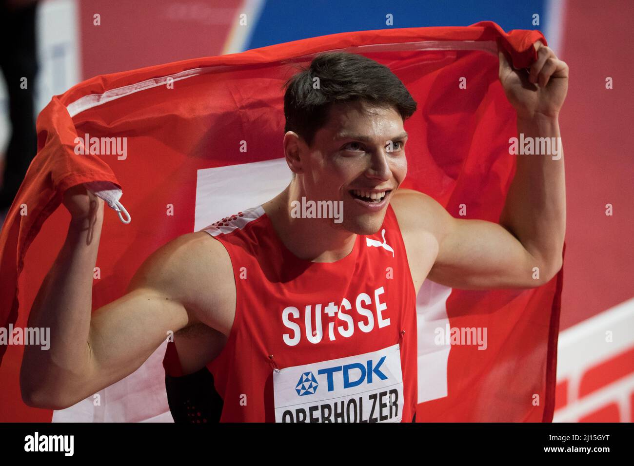 Belgrade, Serbia, 19th March 2022. Andri Oberholzer of Switzerland ...
