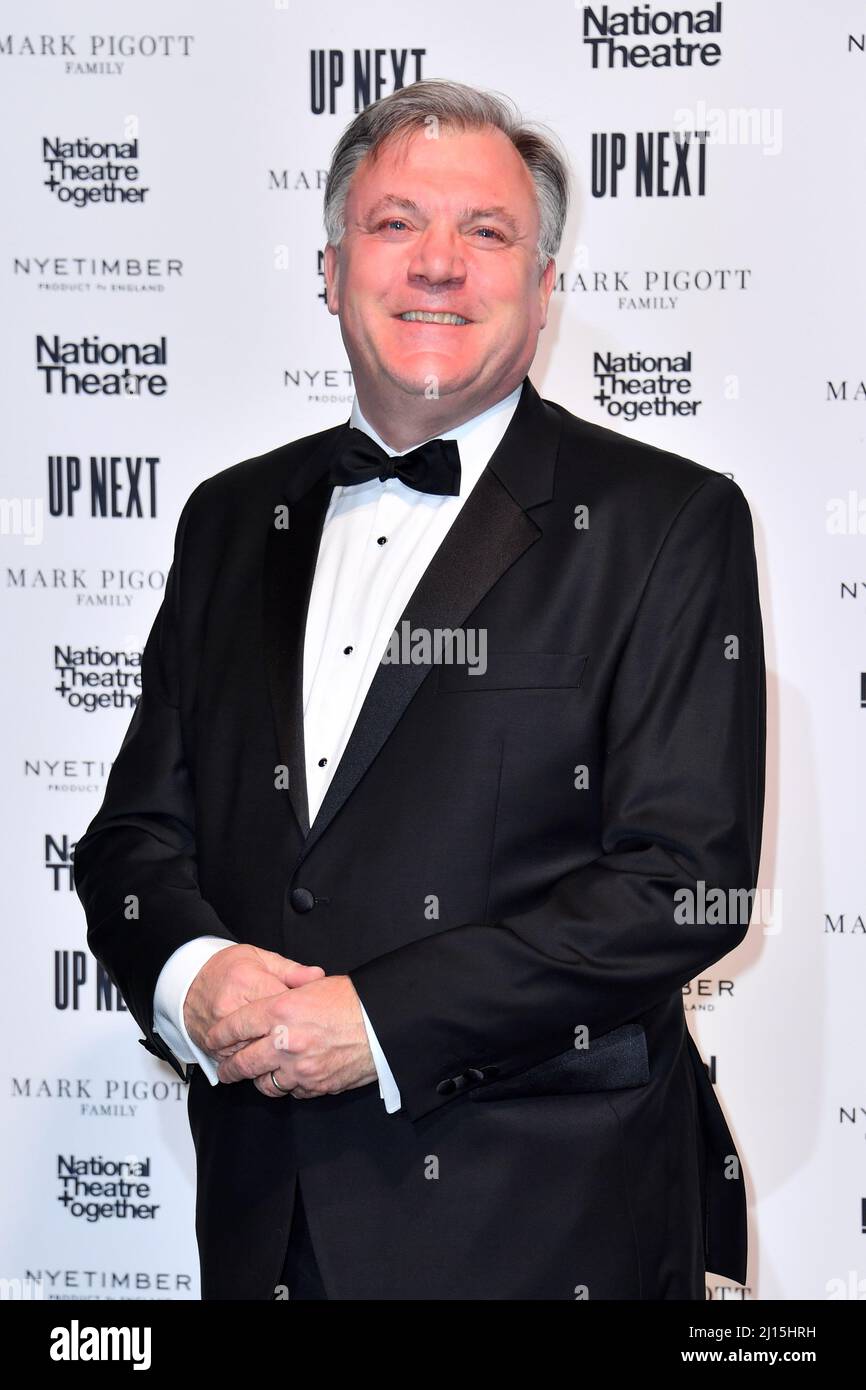 London, UK. 22 March 2022. Ed Balls attending the The National Theatre ...