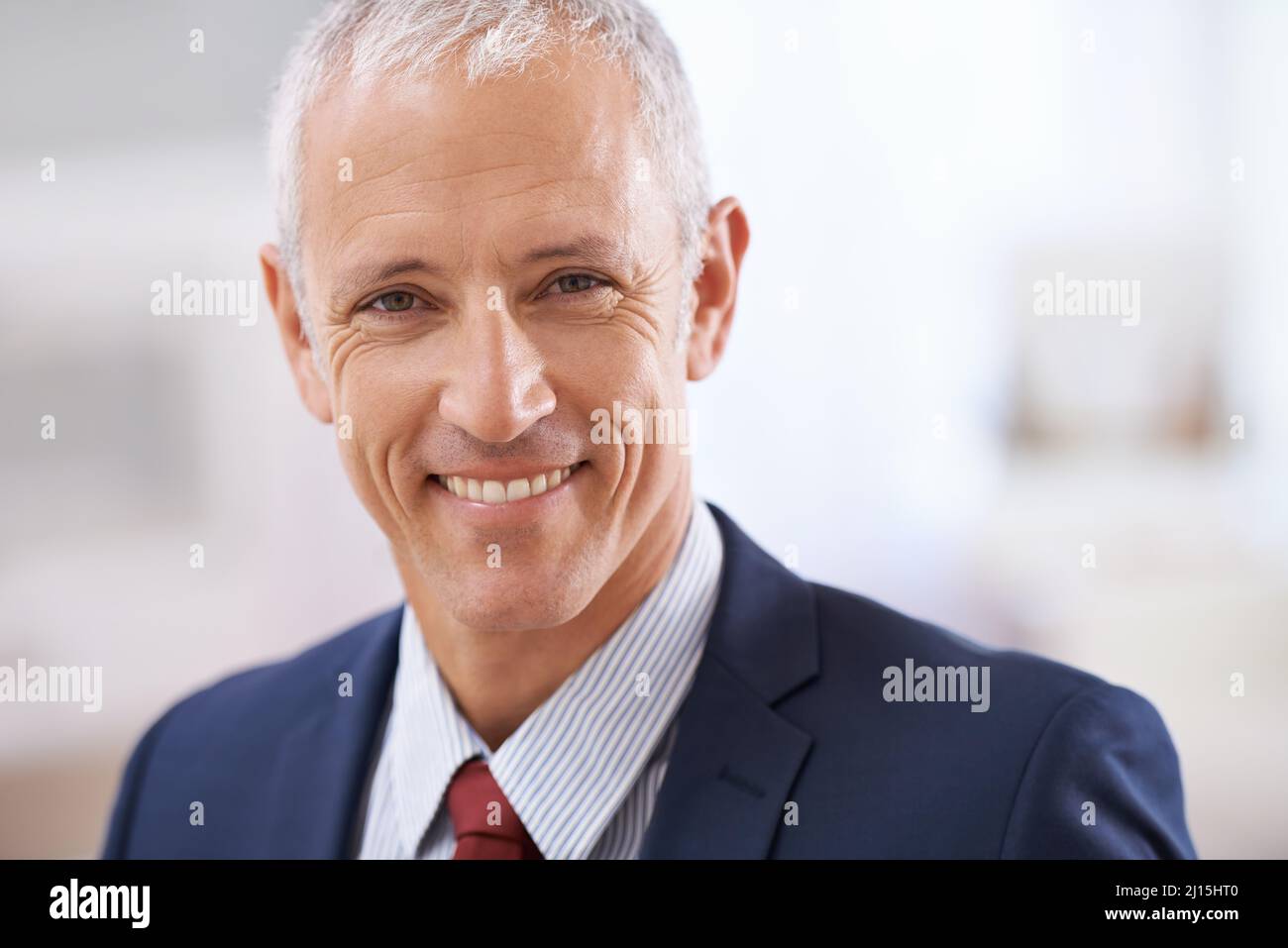 The smile of a great salesman. Portrait of a cheerful businessman Stock ...