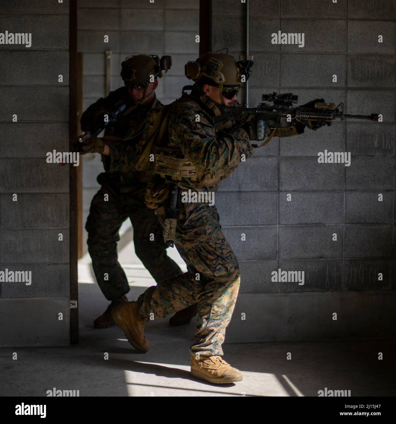 U.S. Marines with Battalion Landing Team 1/5, 31st Marine Expeditionary ...