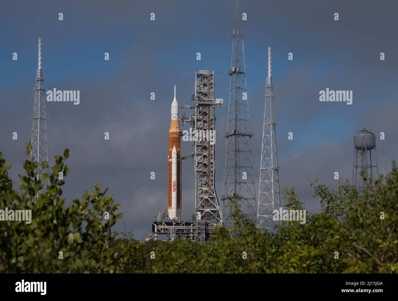 NASA’s Space Launch System (SLS) rocket with the Orion spacecraft ...