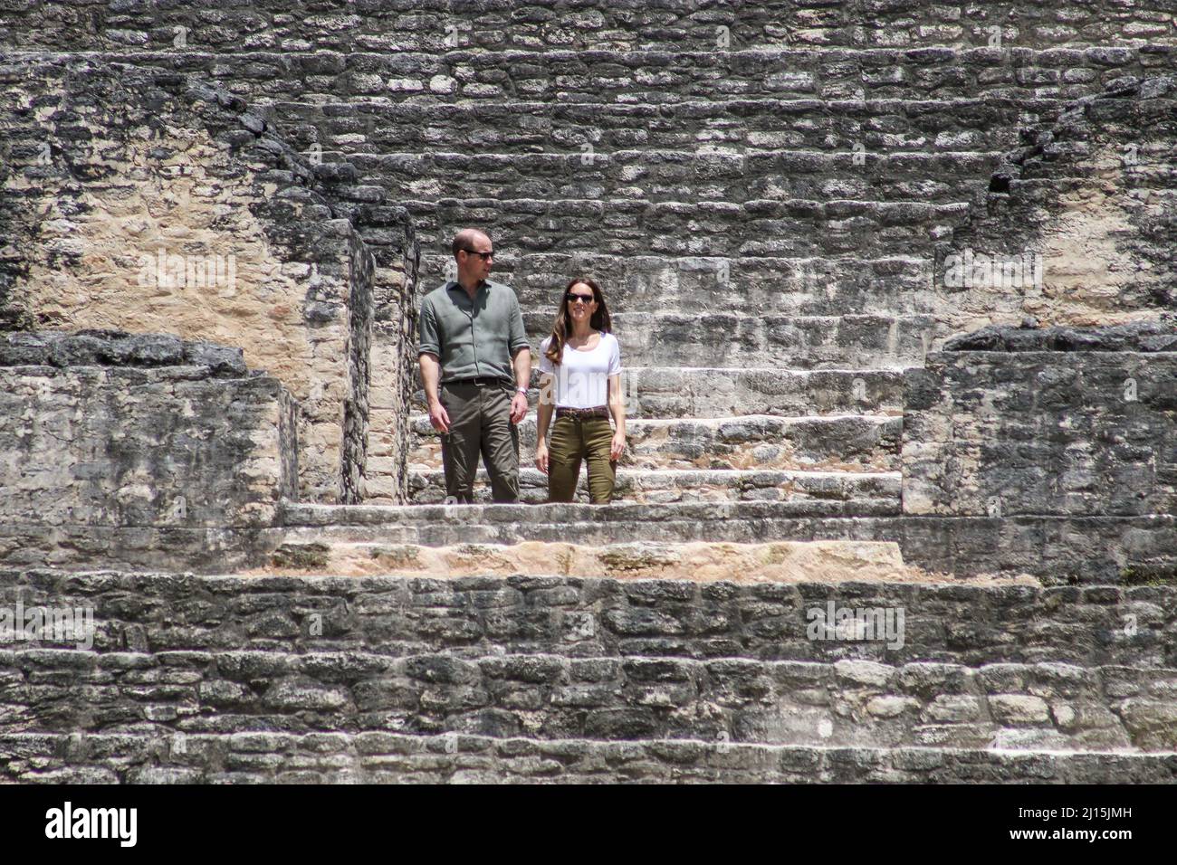 Prince William, Duke of Cambridge at Caracol Mayan archaeological site ...