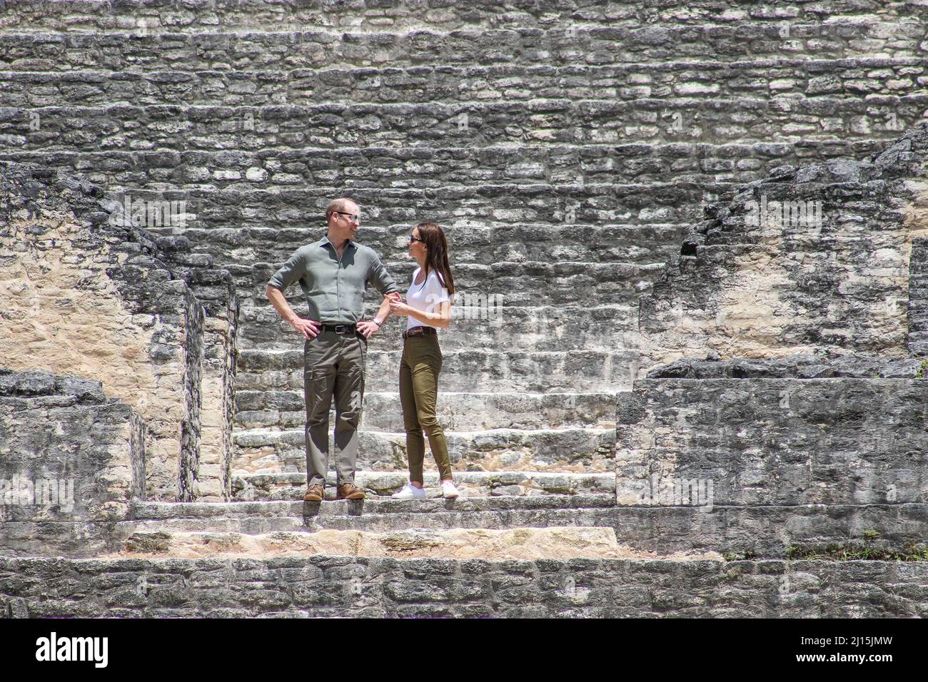 Prince William, Duke of Cambridge at Caracol Mayan archaeological site ...