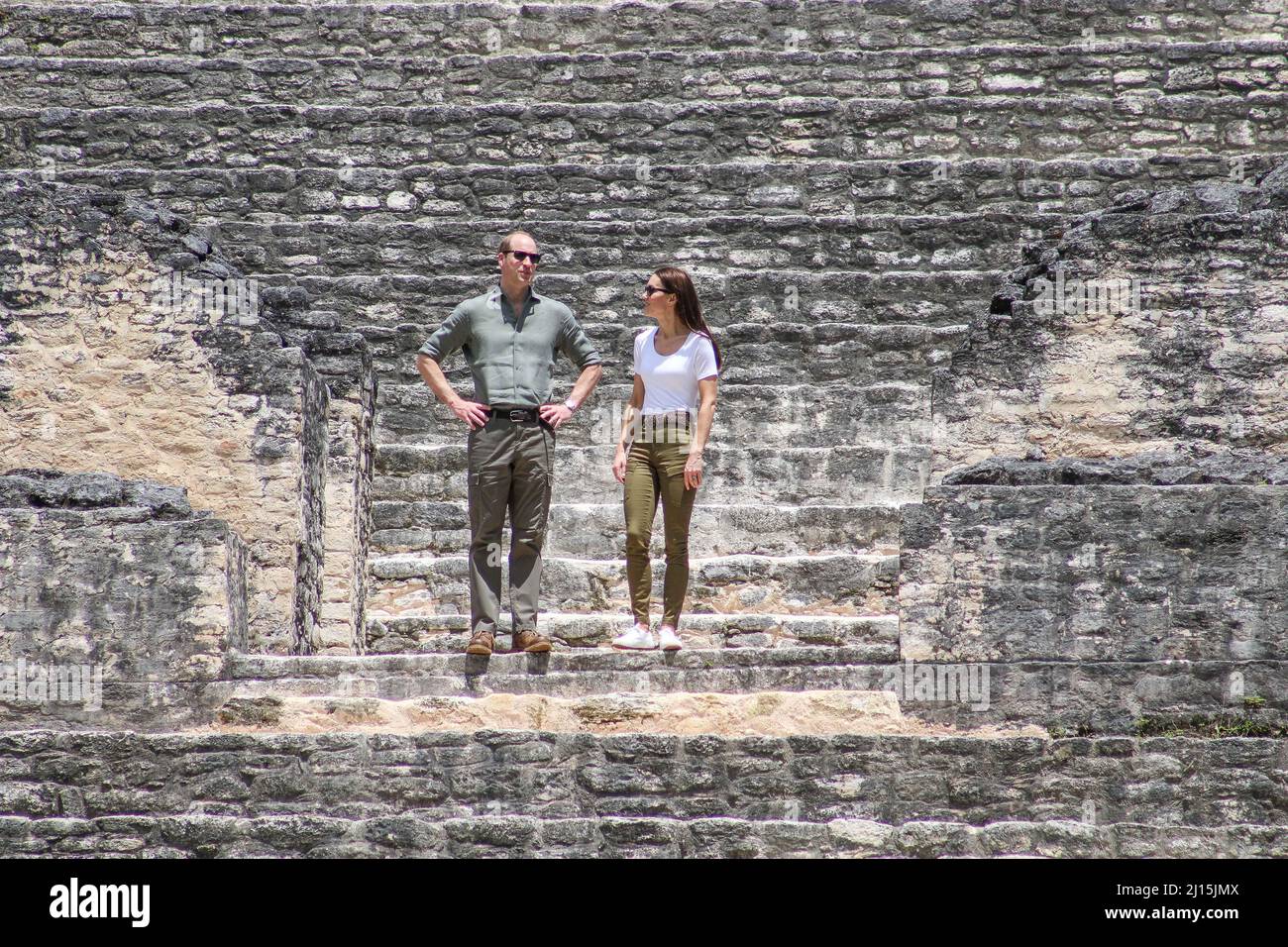 Prince William, Duke of Cambridge at Caracol Mayan archaeological site ...