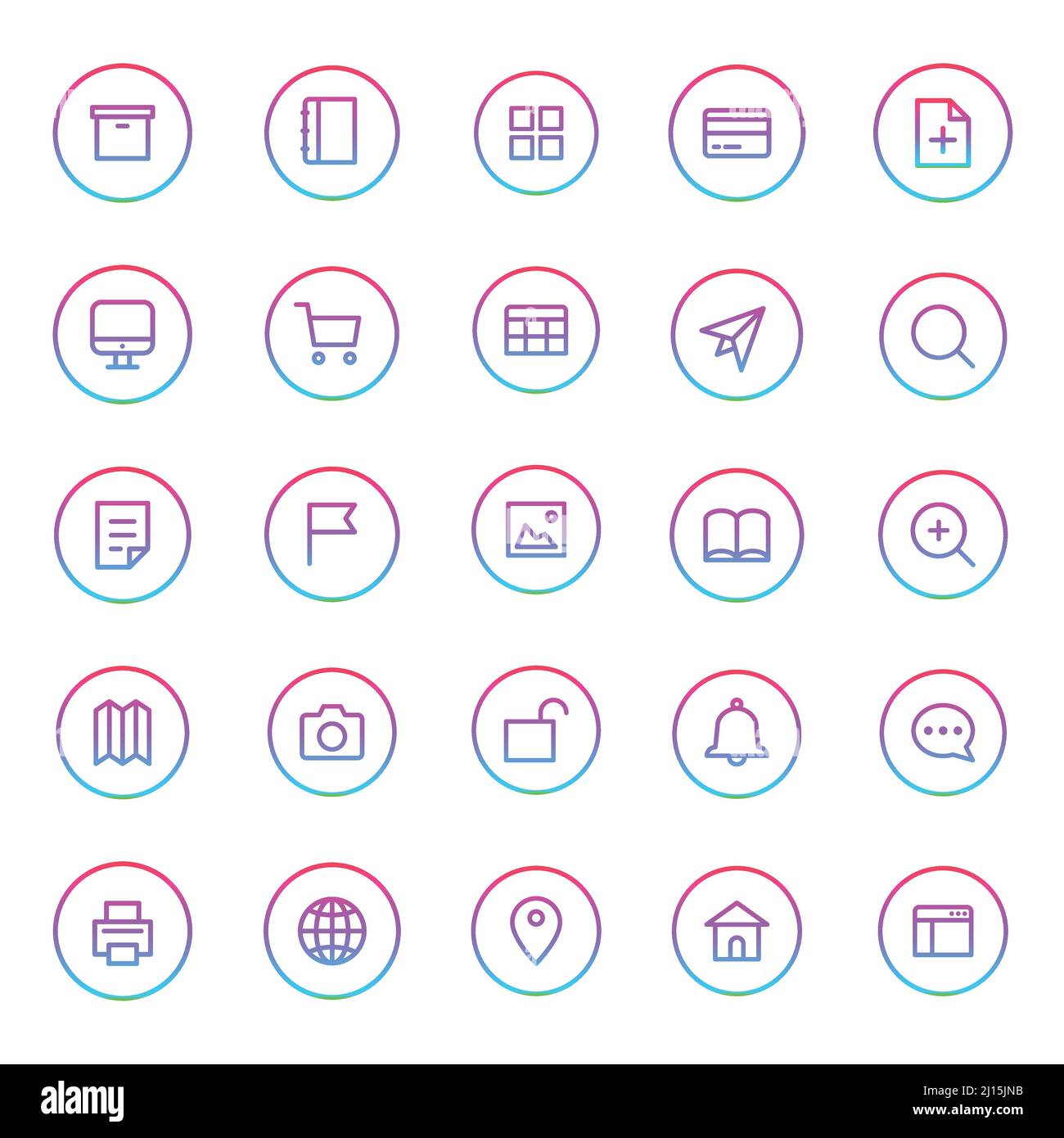 Contact Icons Email Stock Vector Images - Alamy