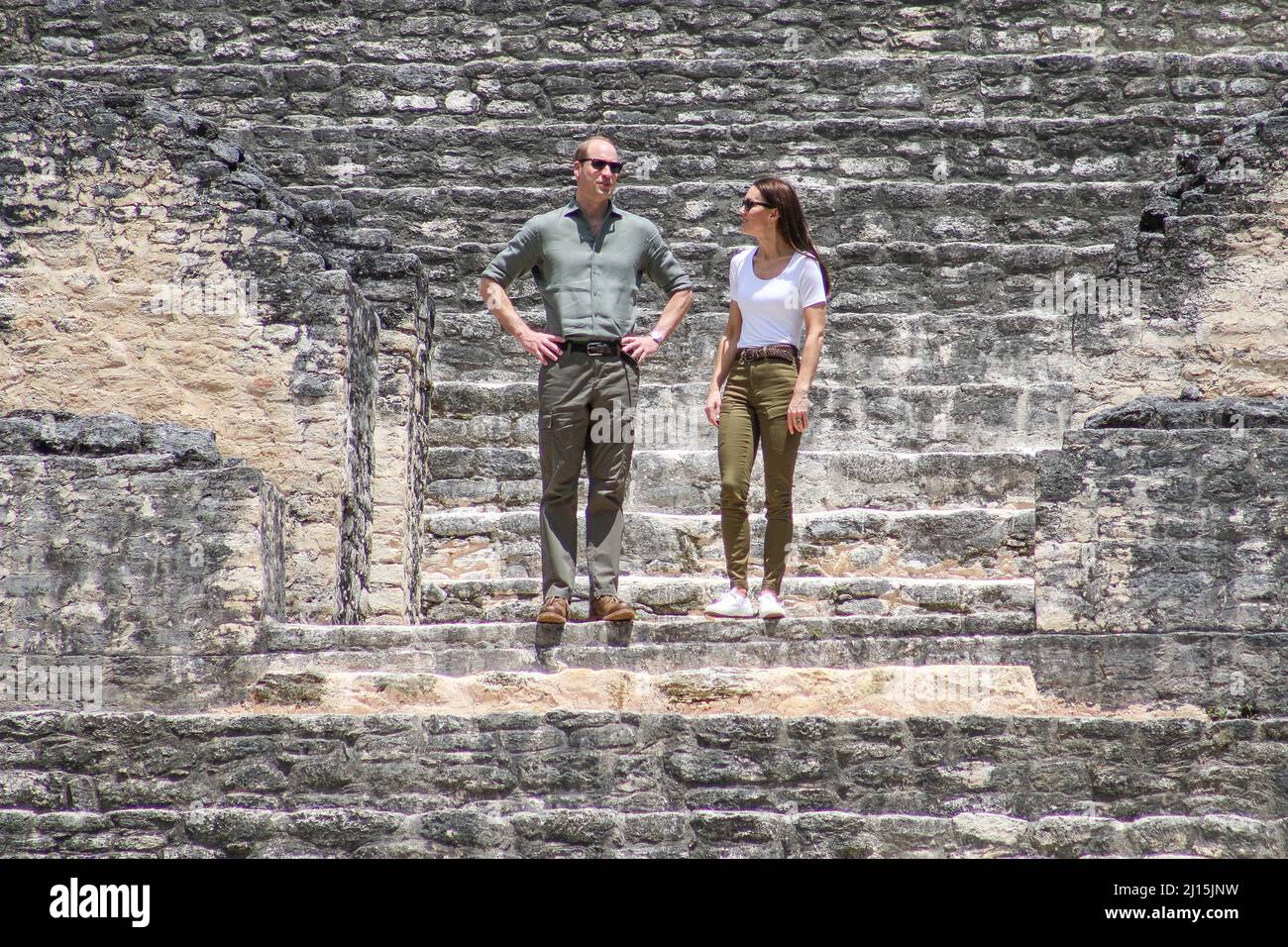 Prince William, Duke of Cambridge at Caracol Mayan archaeological site ...