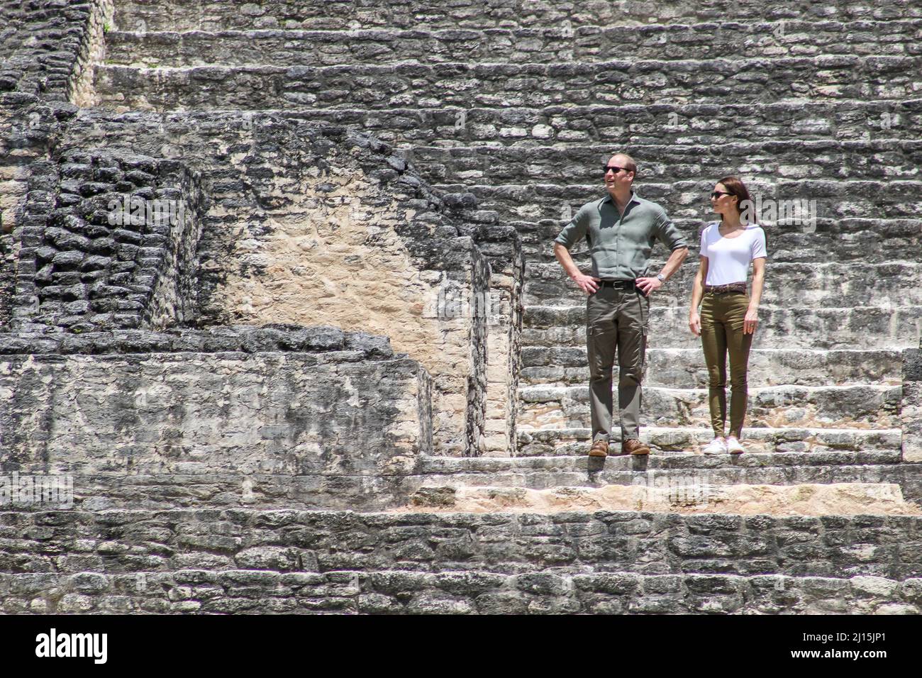 Prince William, Duke of Cambridge at Caracol Mayan archaeological site ...