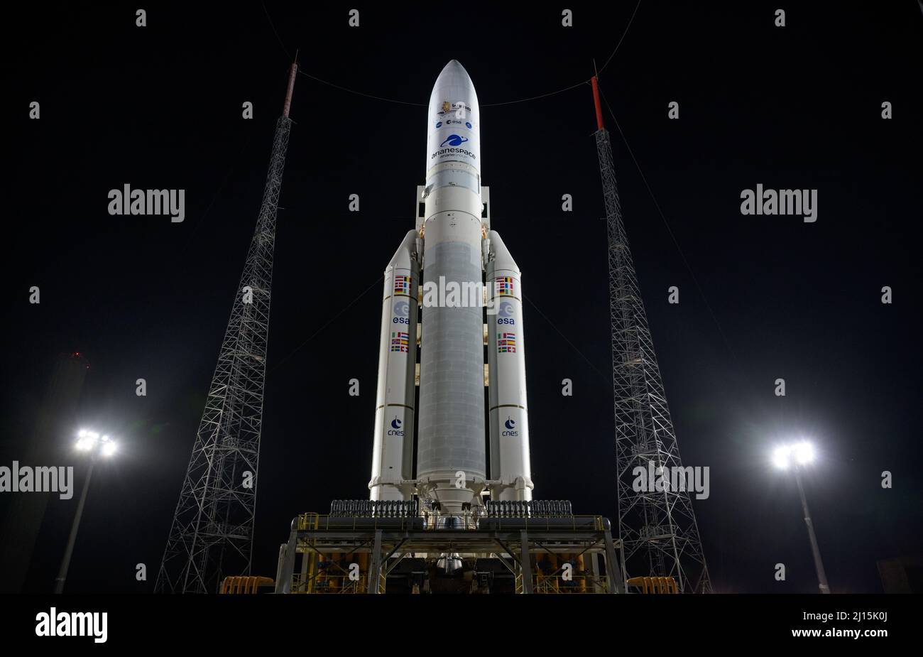 Arianespace's Ariane 5 rocket with NASA’s James Webb Space Telescope ...