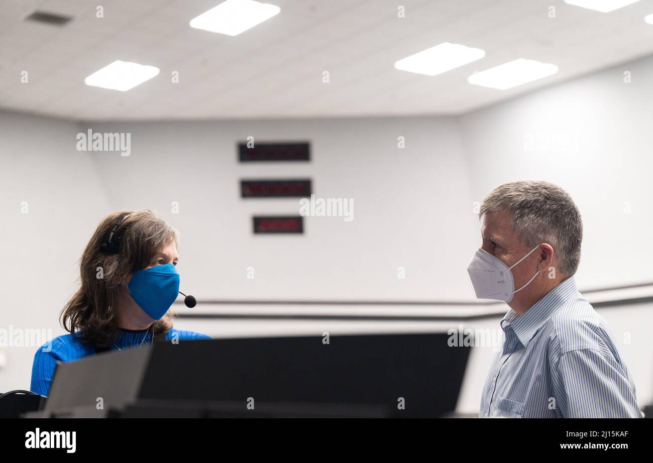 NASA’s chief flight director, Holly Ridings speaks with Steve Stich ...