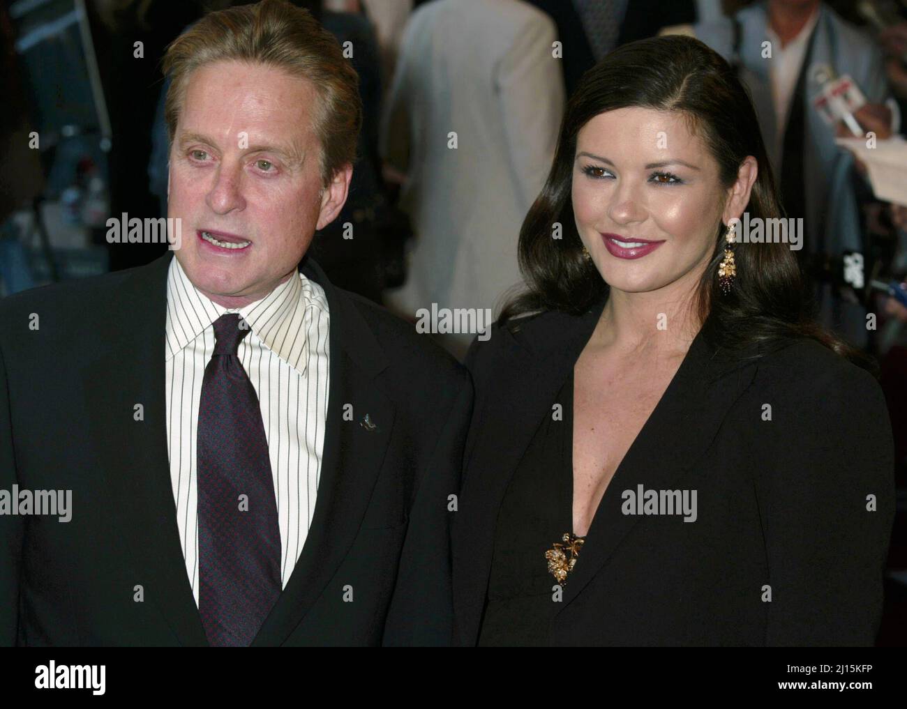 Michael Douglas and Catherine Zeta-Jones attend the premiere of "It ...