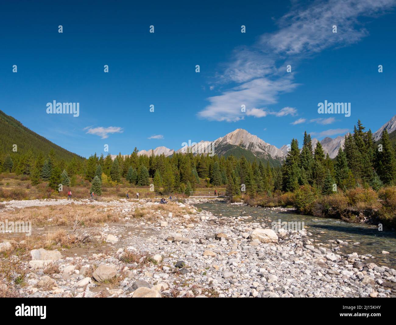 Johnston Canyon in Banff National Park in Alberta Canada. This popular ...