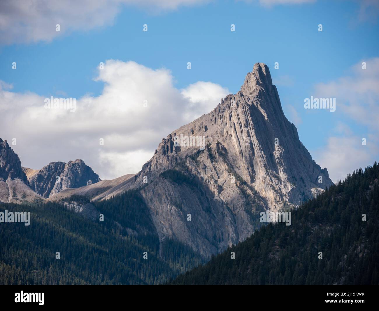 Mountain peak in the Canadian Rockies, Albert, Canada Stock Photo - Alamy