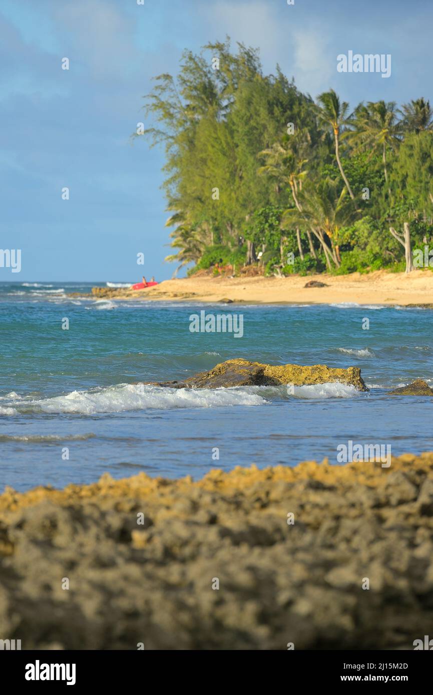 Scenic impressions from Kawela Beach on the North SHore, Oahu HI Stock ...