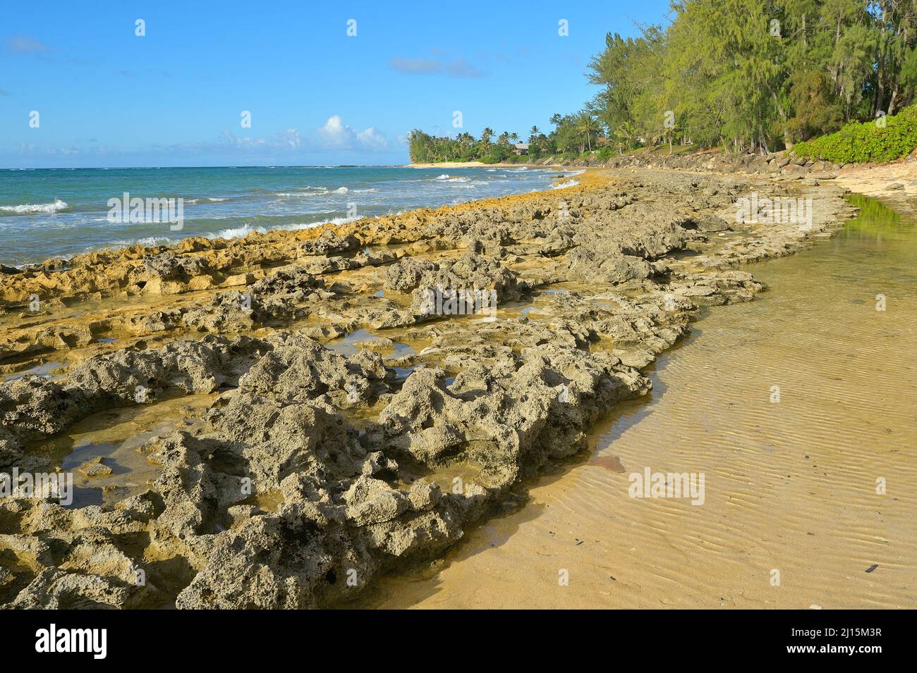 Scenic impressions from Kawela Beach on the North SHore, Oahu HI Stock ...