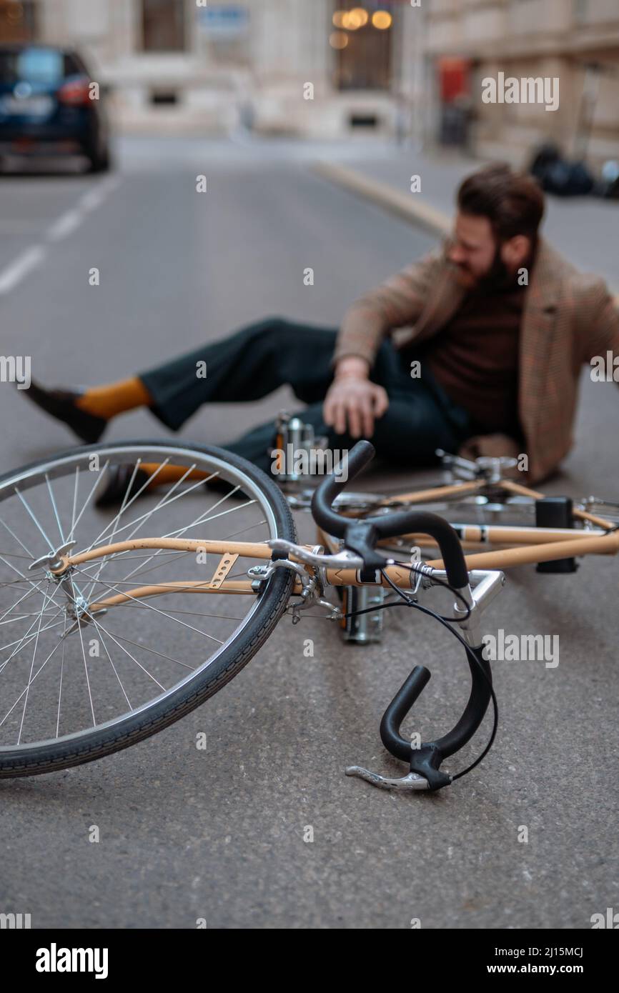 Biker fell off his bike hi-res stock photography and images - Alamy