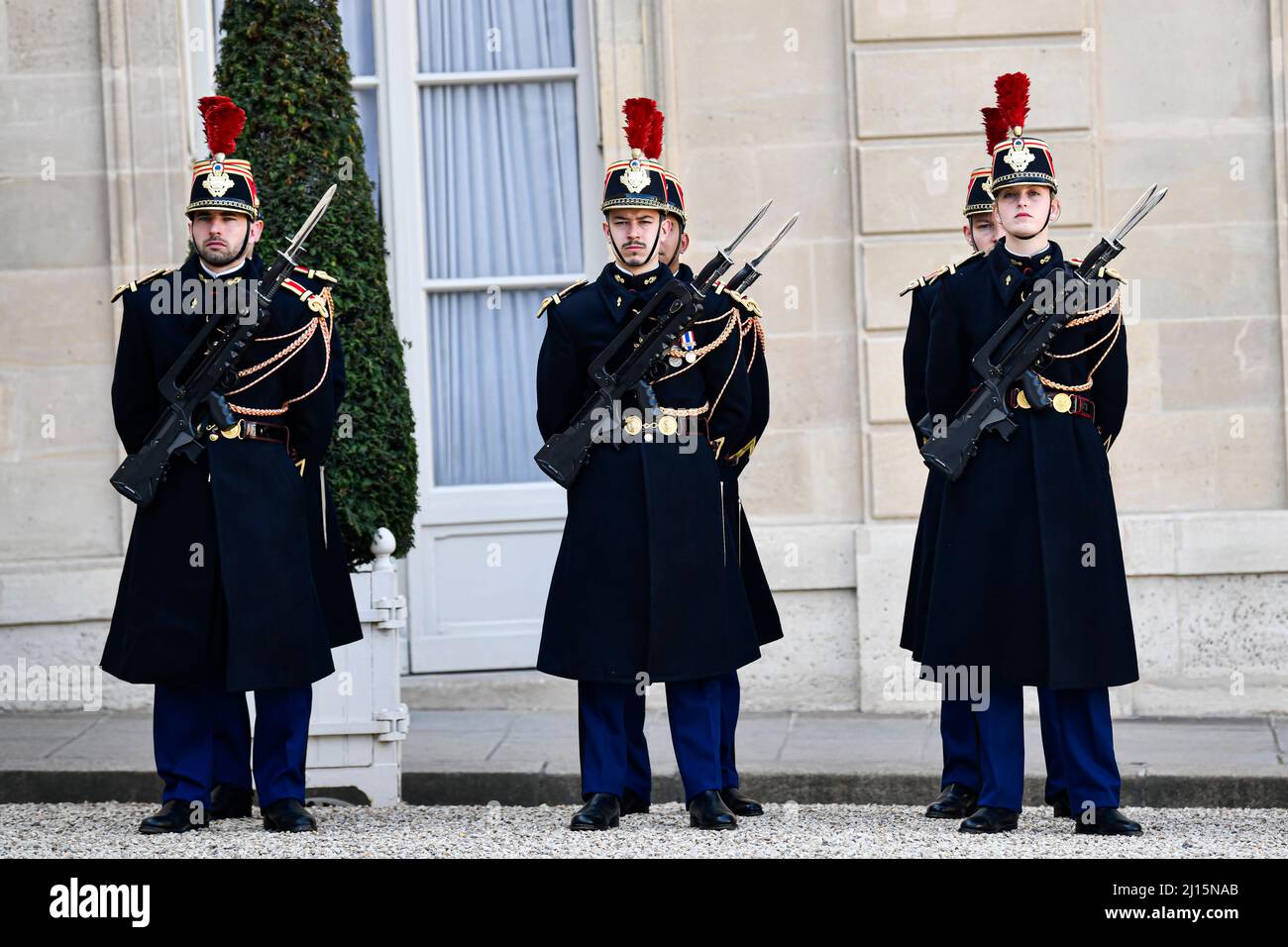Illustration picture shows French Republican Guards (guard) (Garde ...