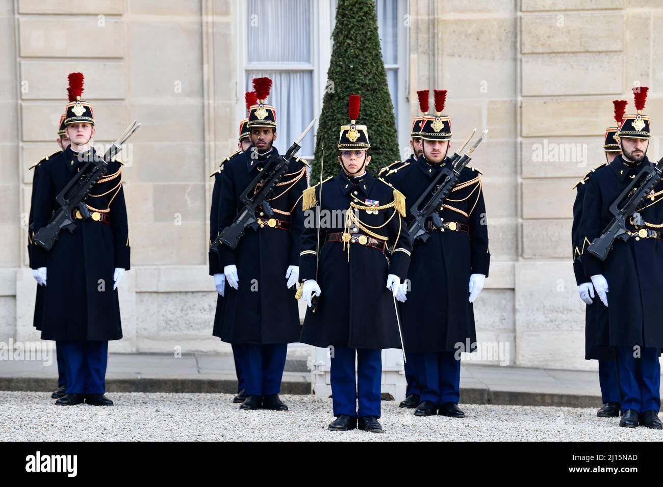 Illustration picture shows French Republican Guards (guard) (Garde ...