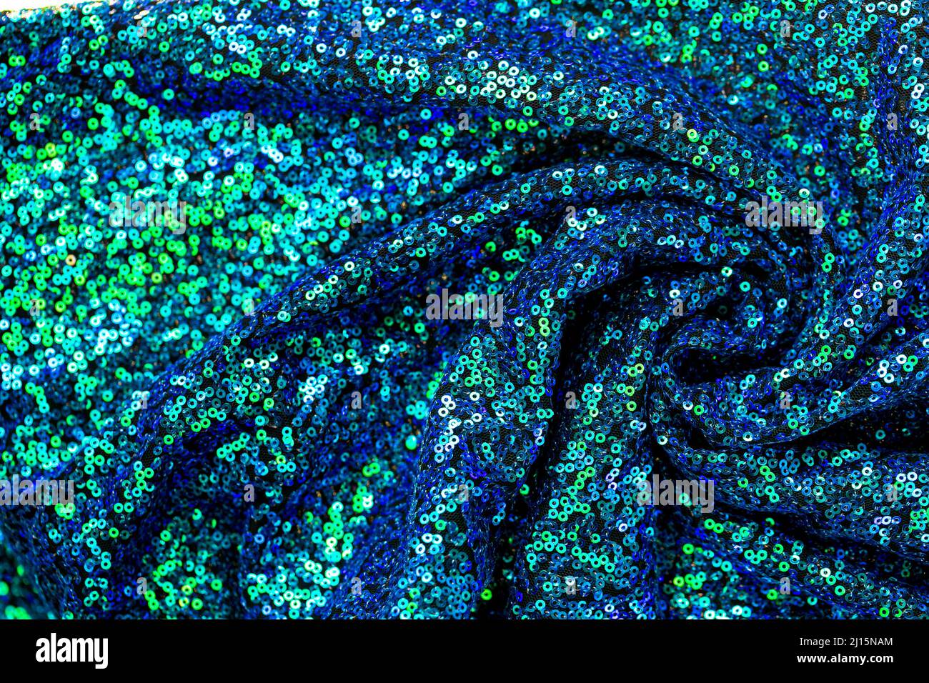 Sequins texture.Green blue sequins background.Shiny blue and green ...