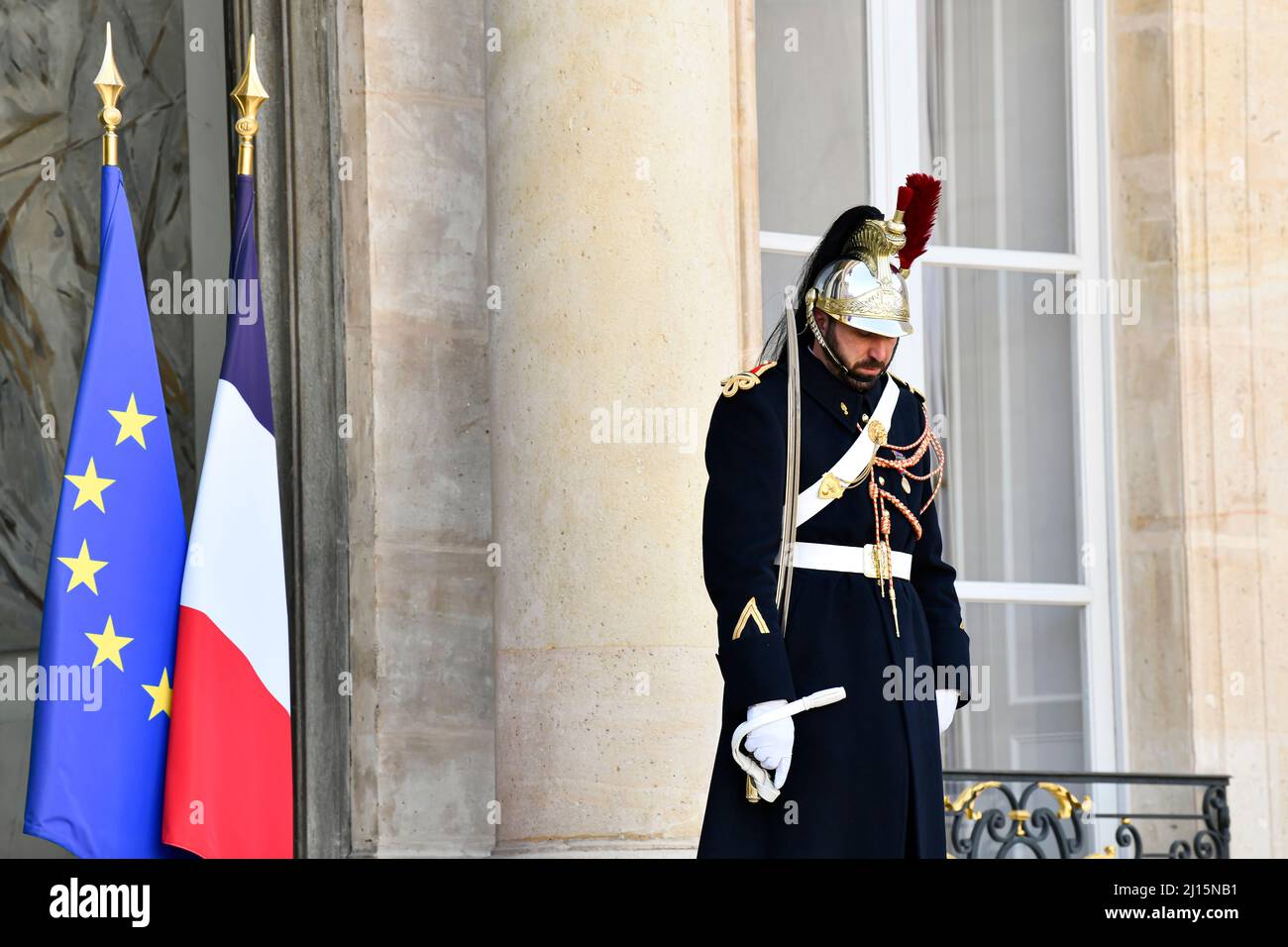 Illustration picture shows a French Republican Guard (Garde ...
