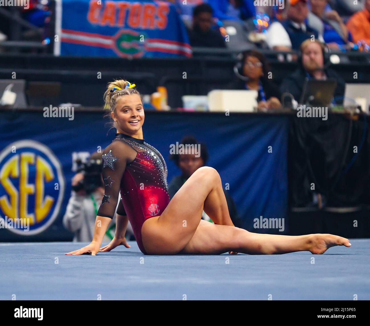 Birmingham, AL, USA. 19th Mar, 2022. Alabama's Lilly Hudson performs ...