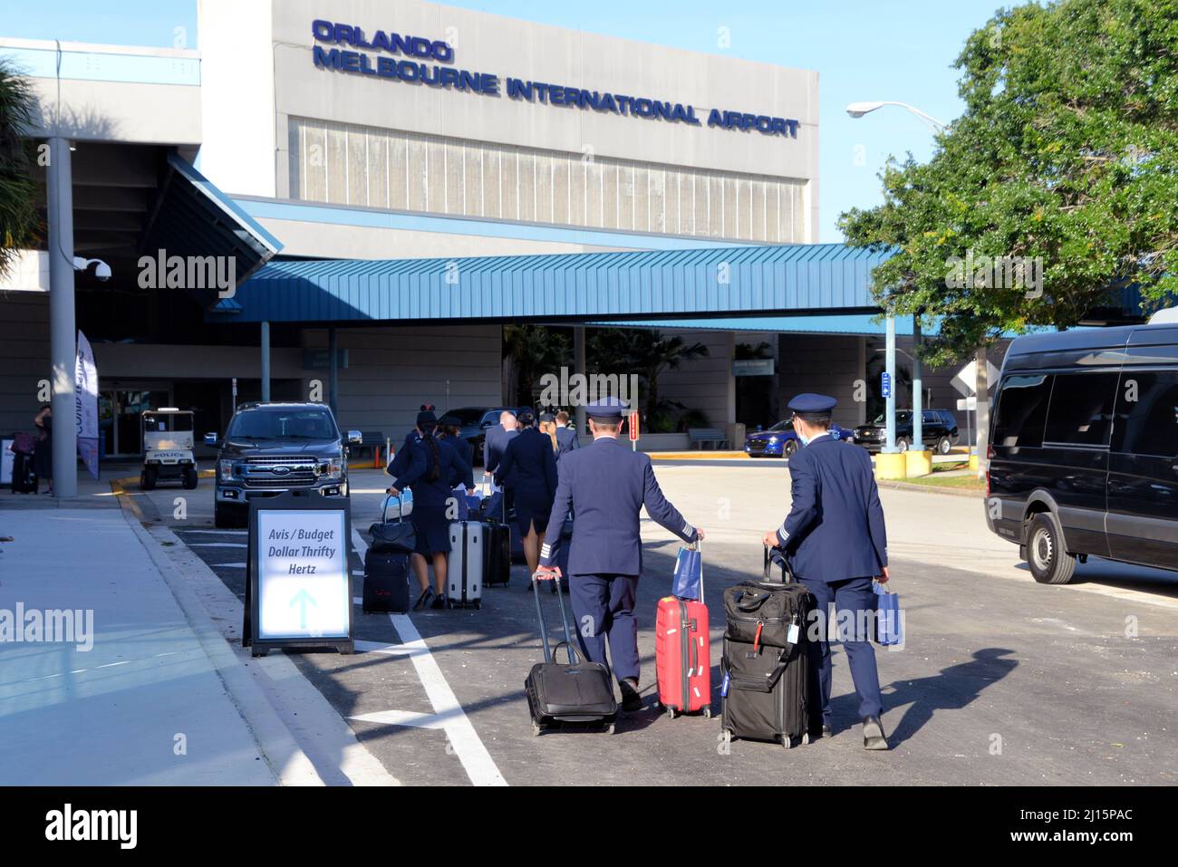 Melbourne. Brevard County. Florida. USA. March 22, 2022. Arriving from ...