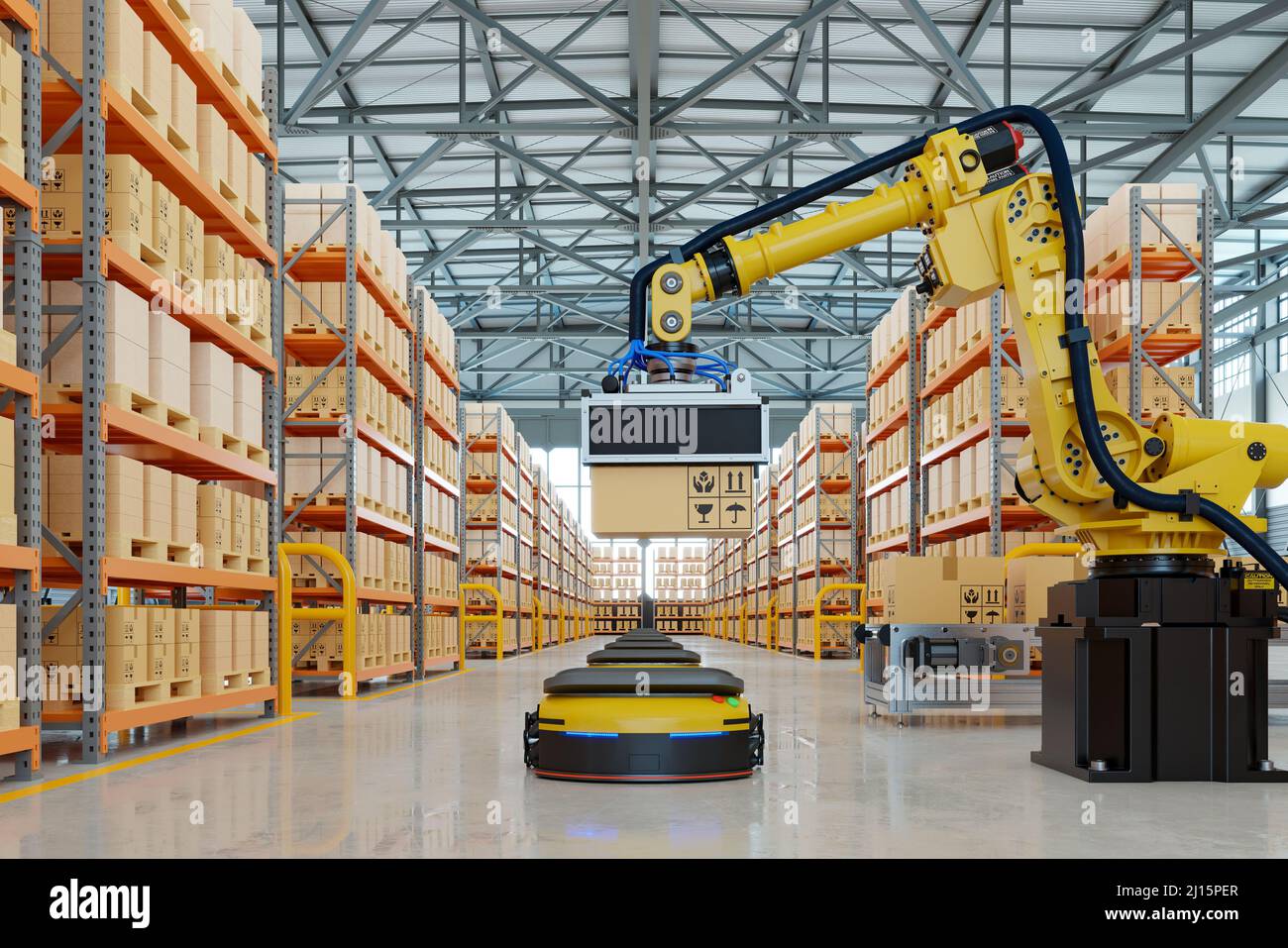 Robotic arm for packing with producing and maintaining logistics ...