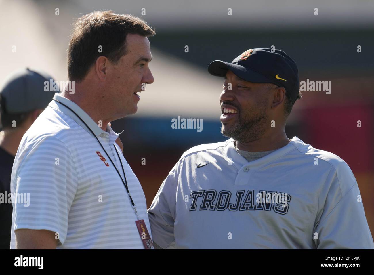 Southern california trojans wide receivers coach dennis simmons spring ...