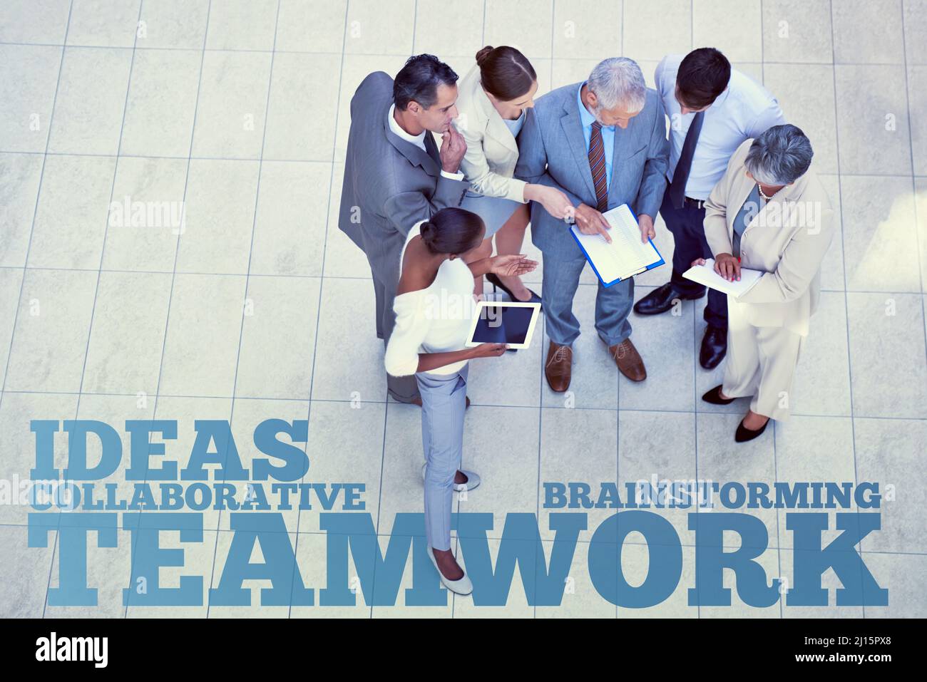 Teamwork makes the dream work. A graphic illustration depicting ...