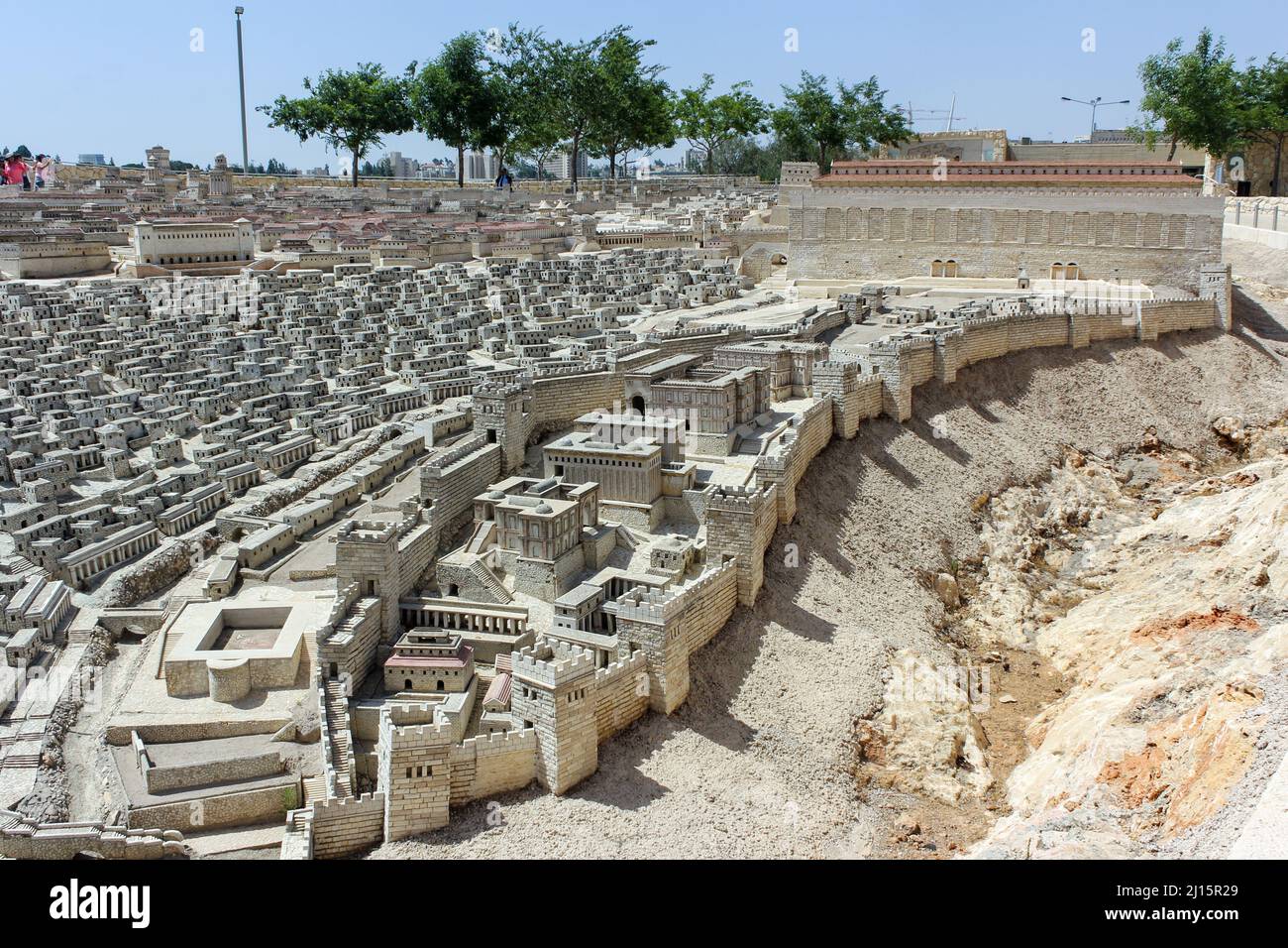 A model of Jerusalem in the time of Herod's Temple (66AD) at the Israel ...