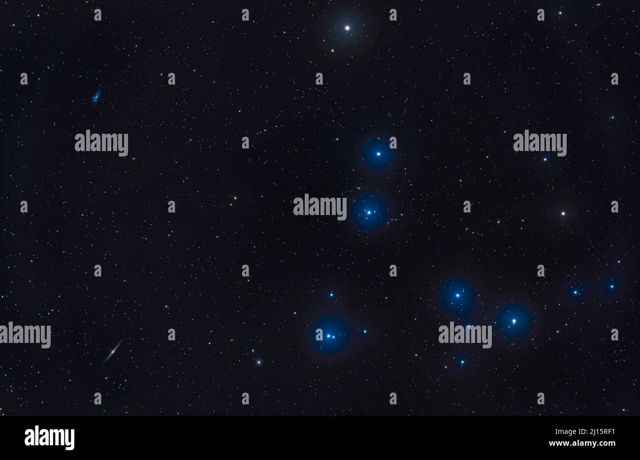Coma Berenices star cluster and galaxies Stock Photo - Alamy
