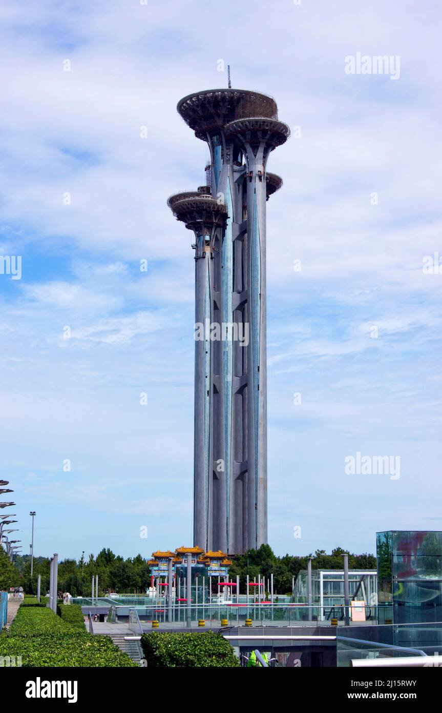 Beijing Olympic Tower under construction Stock Photo - Alamy