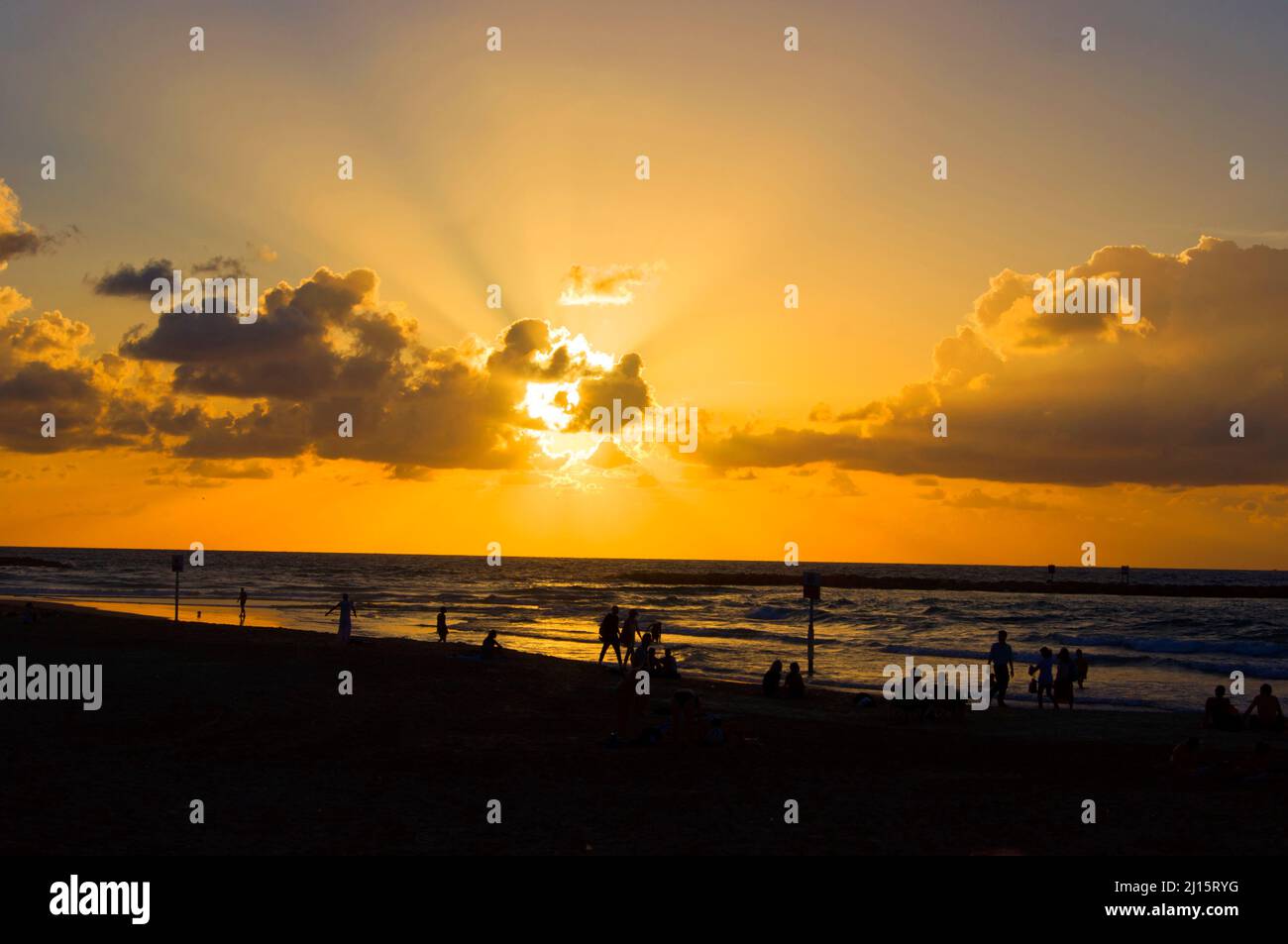 Tel Aviv sunset Stock Photo - Alamy