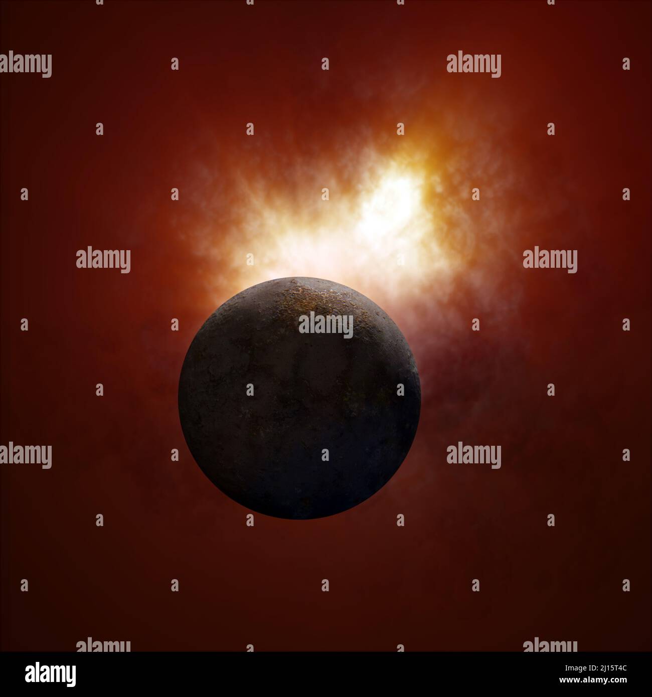 Exoplanet formation in new system, composite image Stock Photo - Alamy