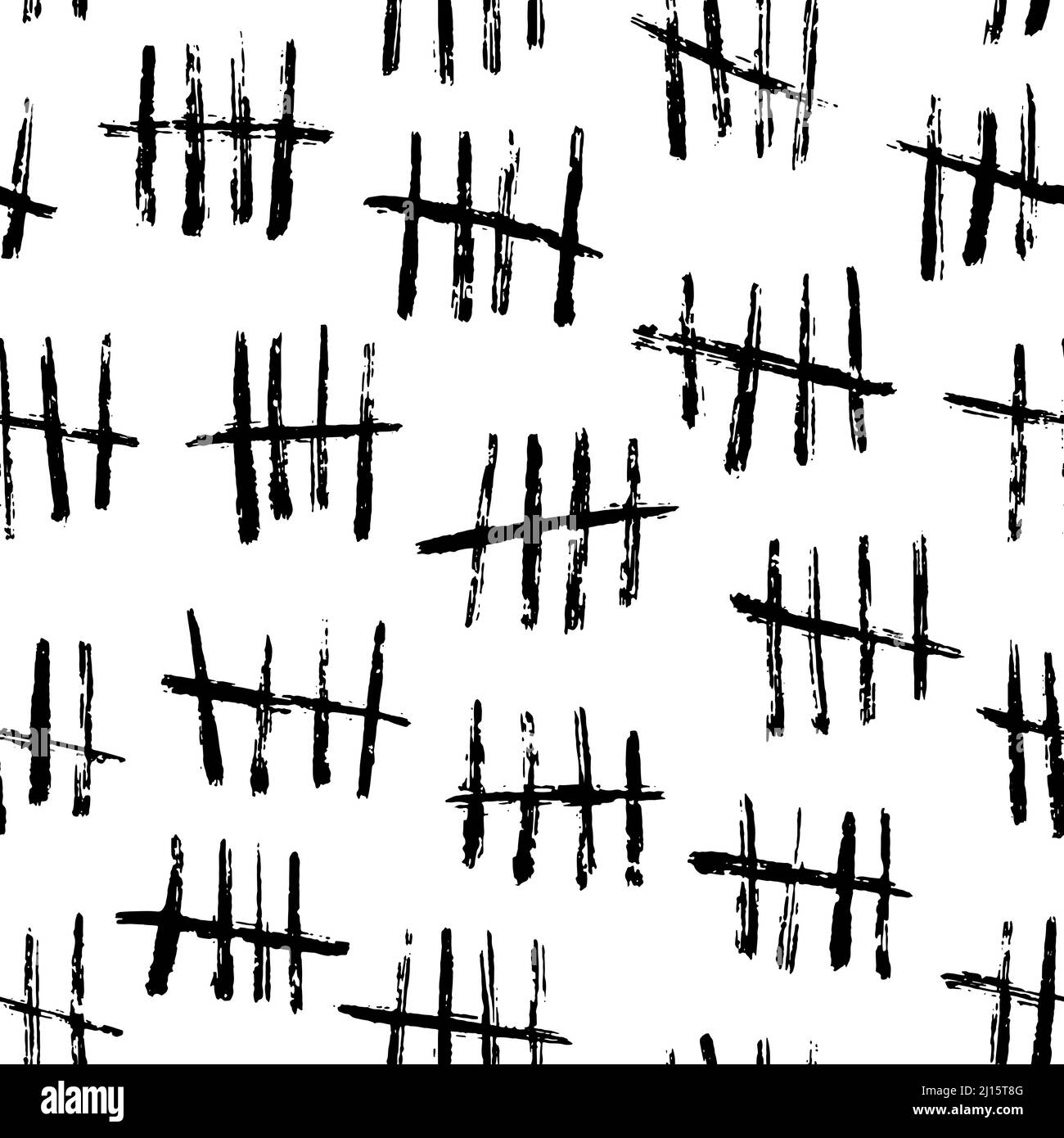 Seamless pattern with wall tally marks. Textile grungy print, vector ...