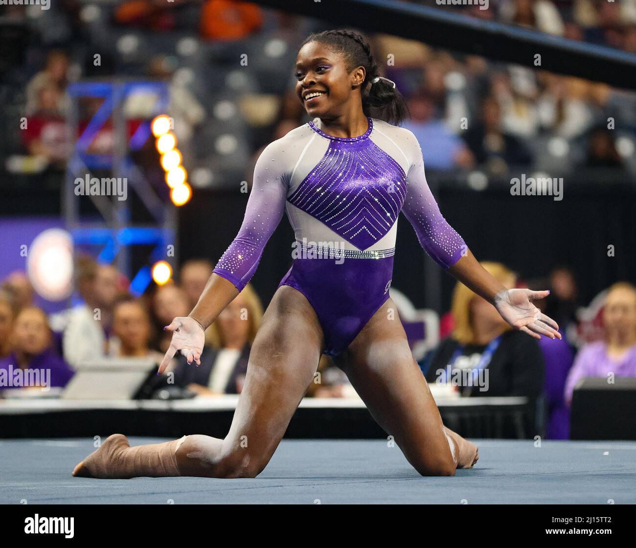 Birmingham, AL, USA. 19th Mar, 2022. LSU's Kiya Johnson during the 2022 ...