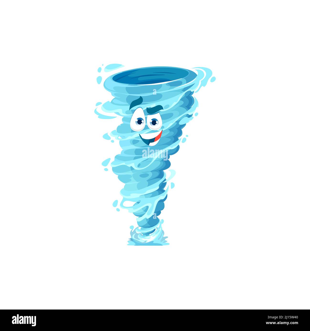 Cartoon tornado cheerful character. Storm, whirlwind twister or cyclone ...