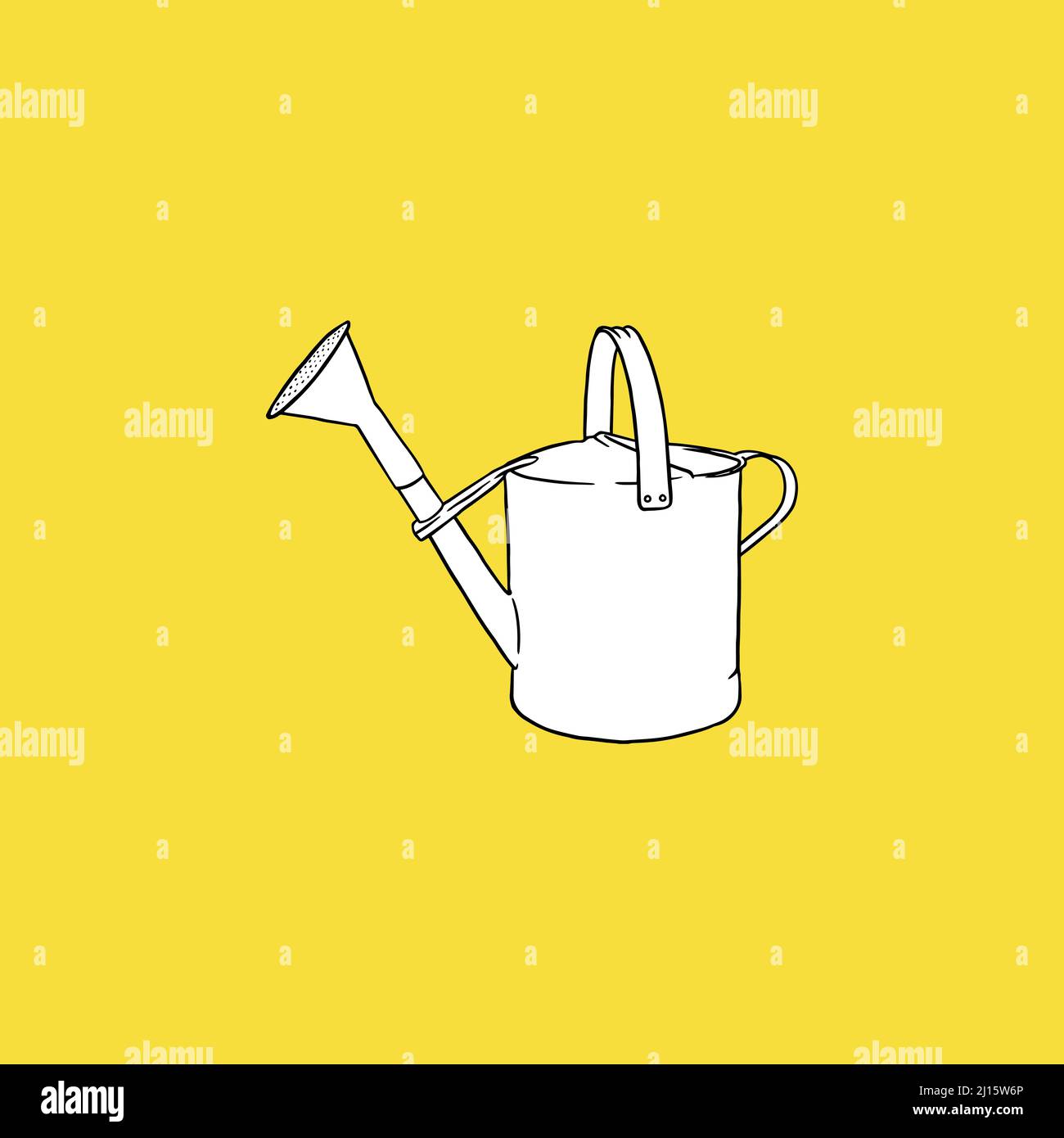 Watering Can Icon, Construction Concept, Vintage Stock Vector Image ...