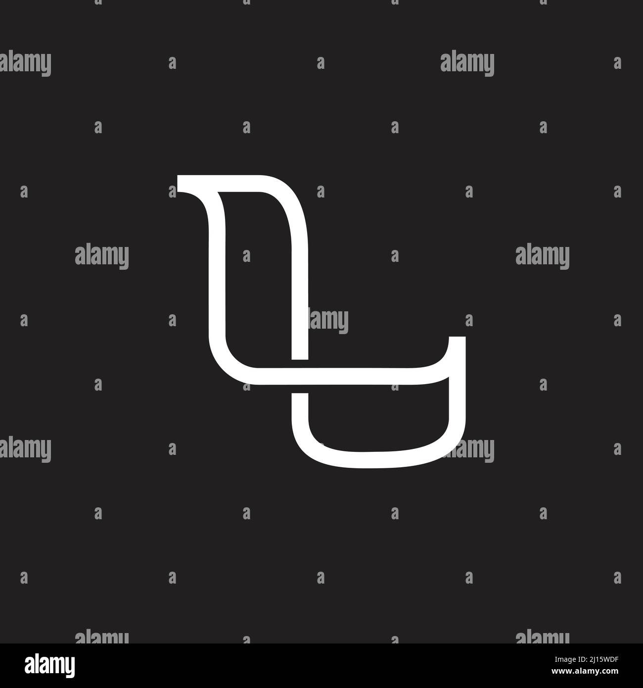 letters l infinity linear curves geometric simple logo vector Stock ...