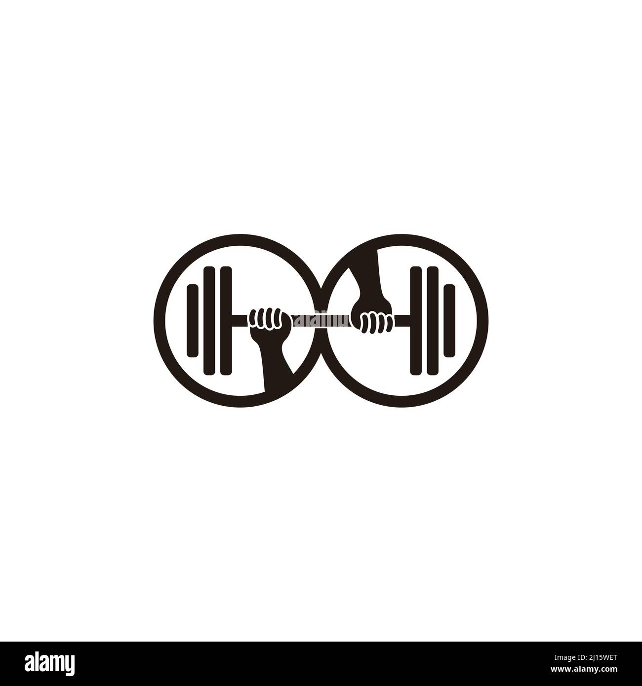 gym weight lifting association symbol logo vector Stock Vector Image ...