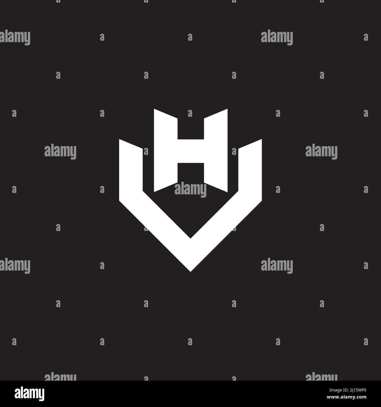 letters hv simple geometric line logo vector Stock Vector Image & Art ...