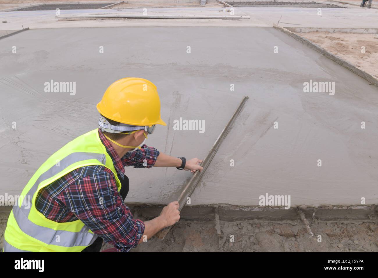 Cement Concrete Road Construction,Concrete pouring during commercial ...