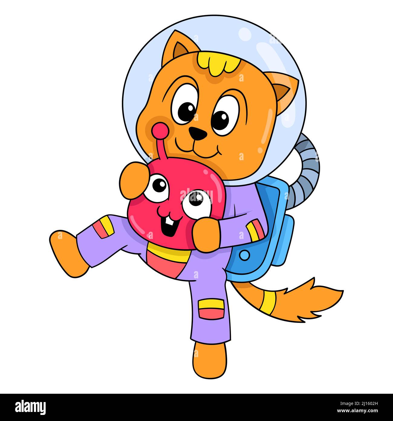 astronaut cat in space planet Stock Vector Image & Art - Alamy