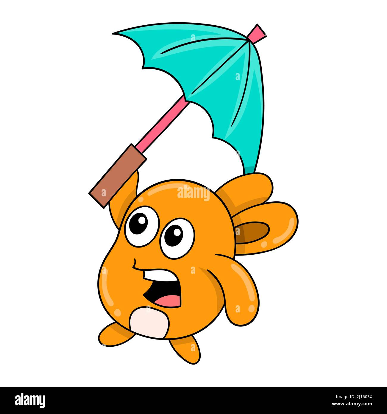 cute creature with confused face Stock Vector Image & Art - Alamy