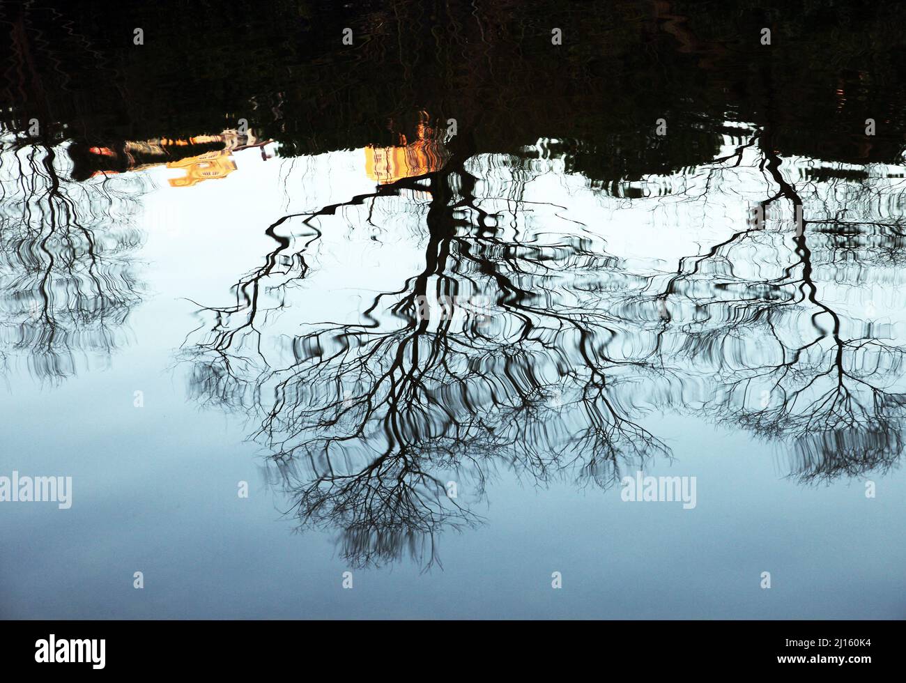 Reflection on water surface Stock Photo - Alamy