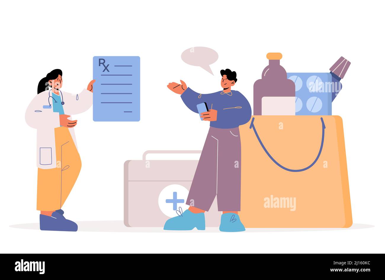 Telemedicine and digital pharmacy concept. Online purchase of medicines ...