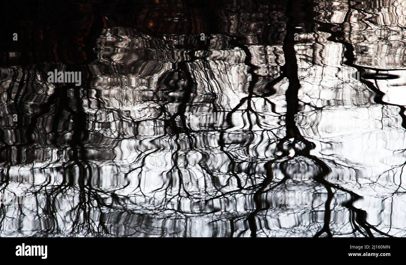 Reflection on water surface Stock Photo - Alamy