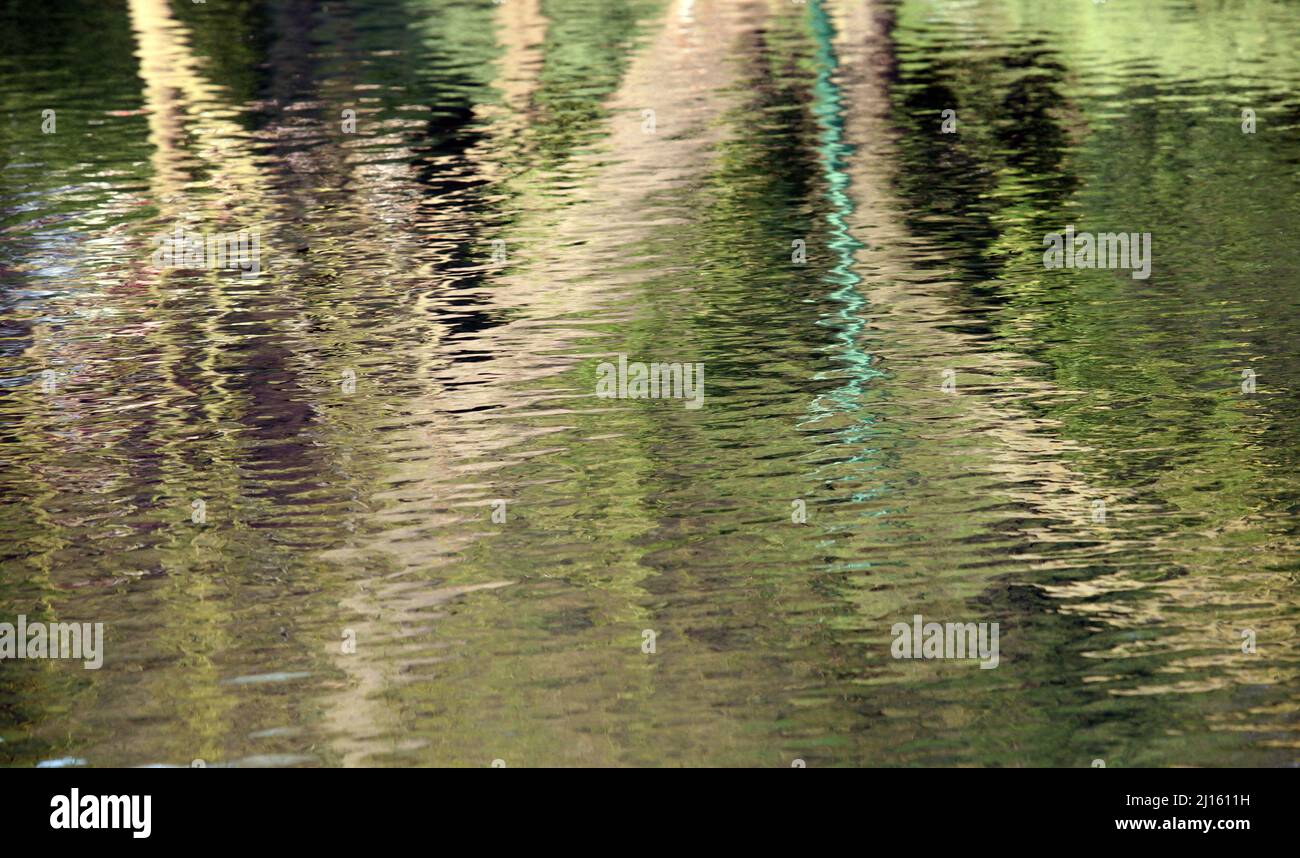 Reflection on water surface Stock Photo - Alamy