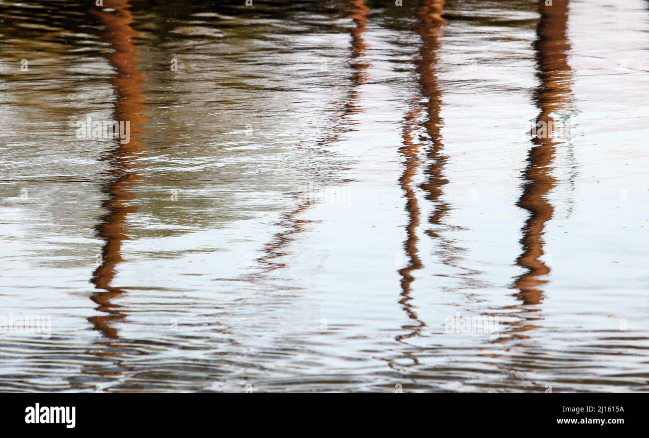 Reflection on water surface Stock Photo - Alamy