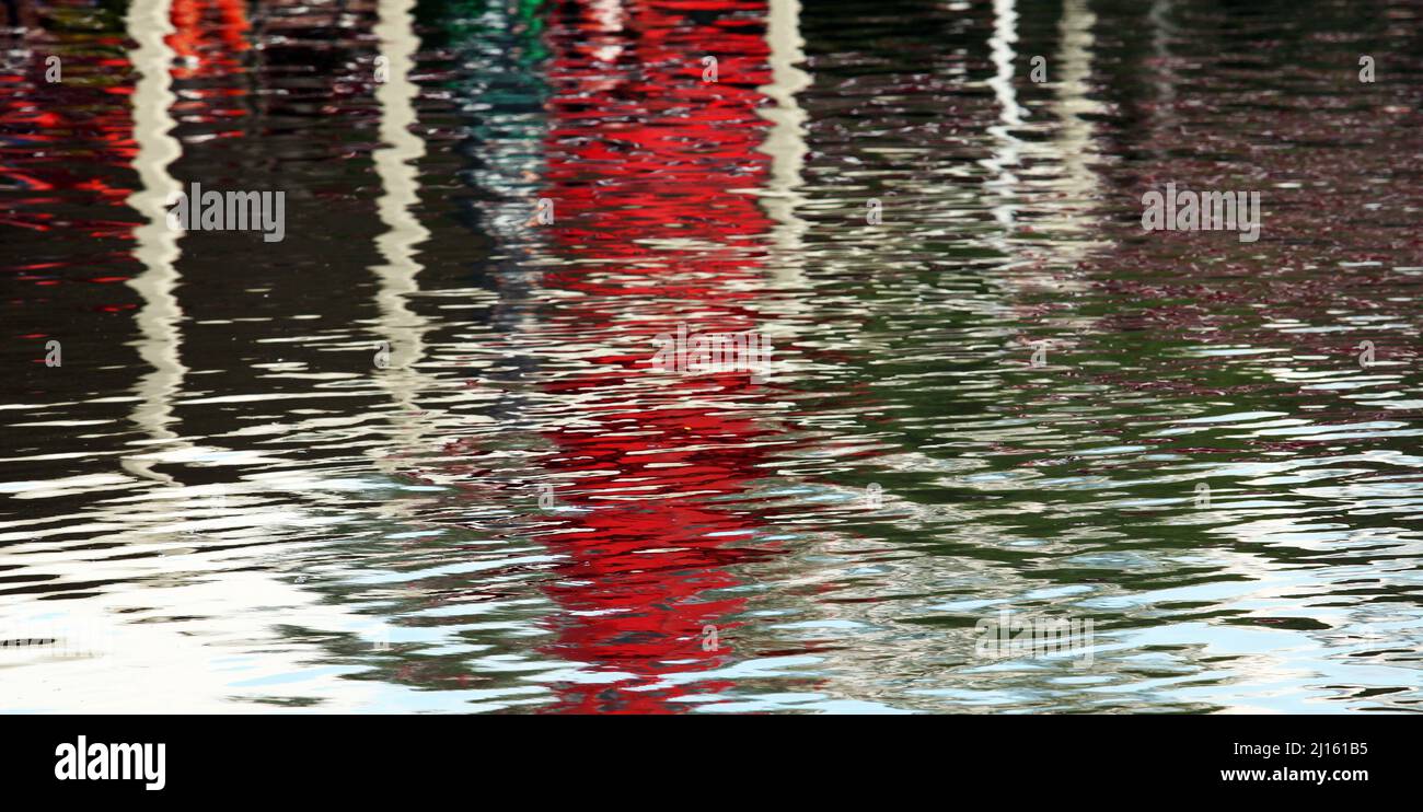 Reflection on water surface Stock Photo - Alamy